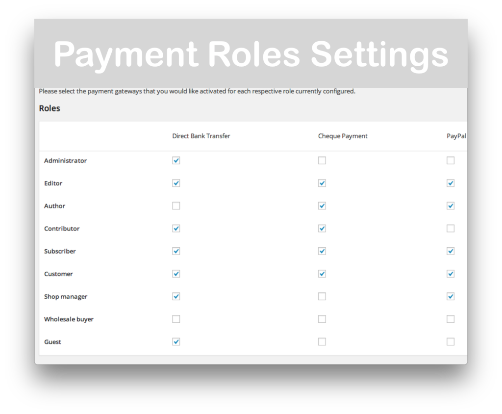WooCommerce Role Based Payment / Shipping - $10