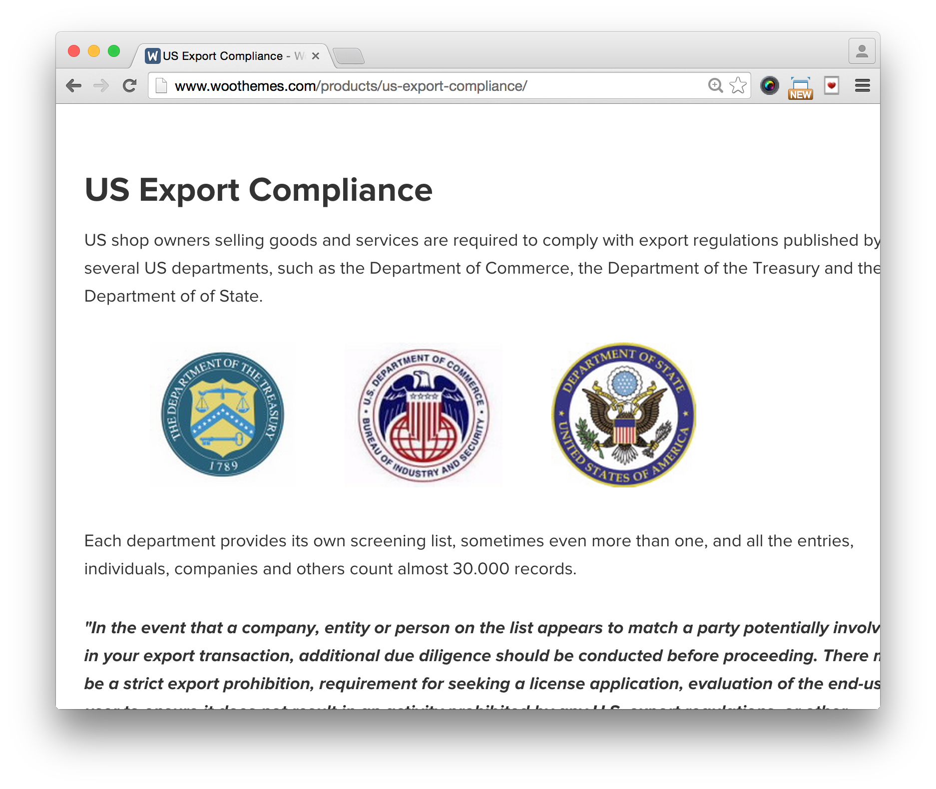 WooCommerce US Export Compliance - $25, v1.0.4
