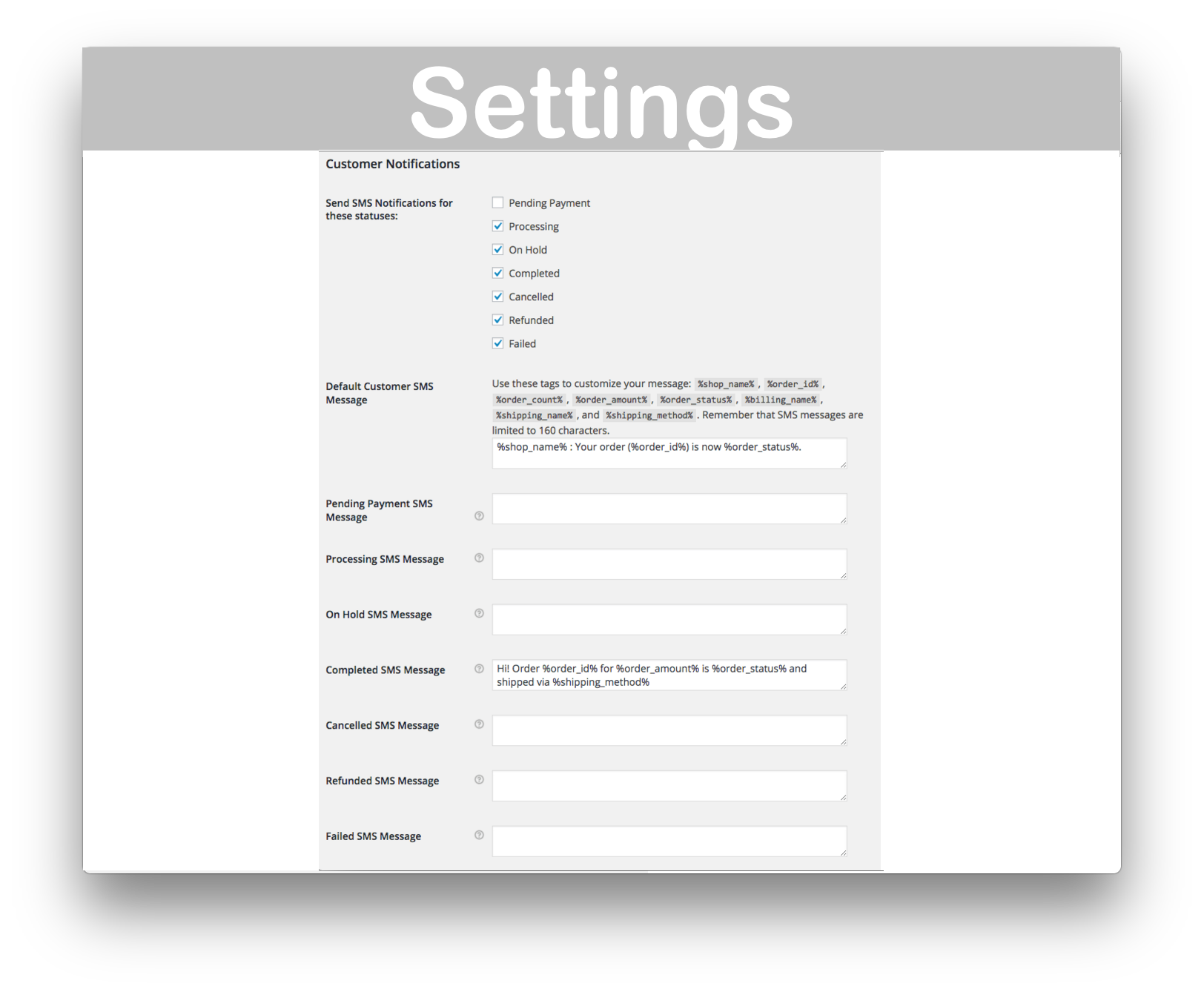 Woocommerce Twilio Sms Notifications Plugin 10