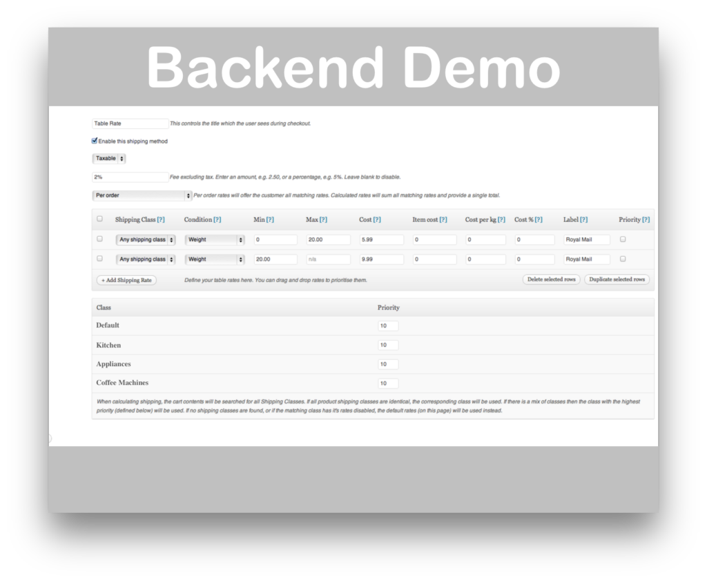 Woocommerce Table Rate Shipping Plugin 25 V3 5 6