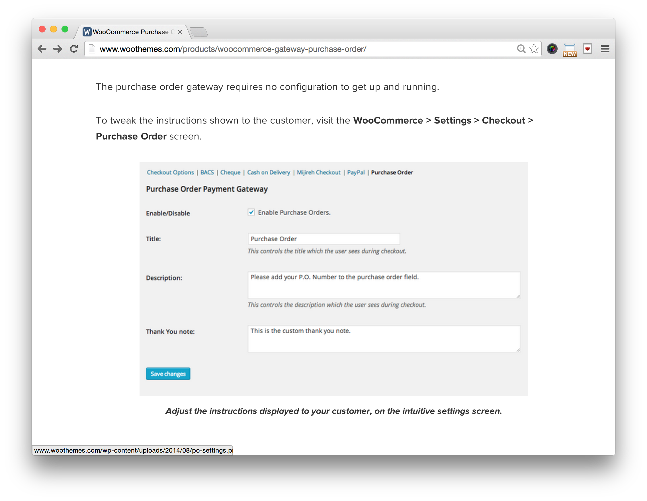Woocommerce Purchase Order Gateway Features 2