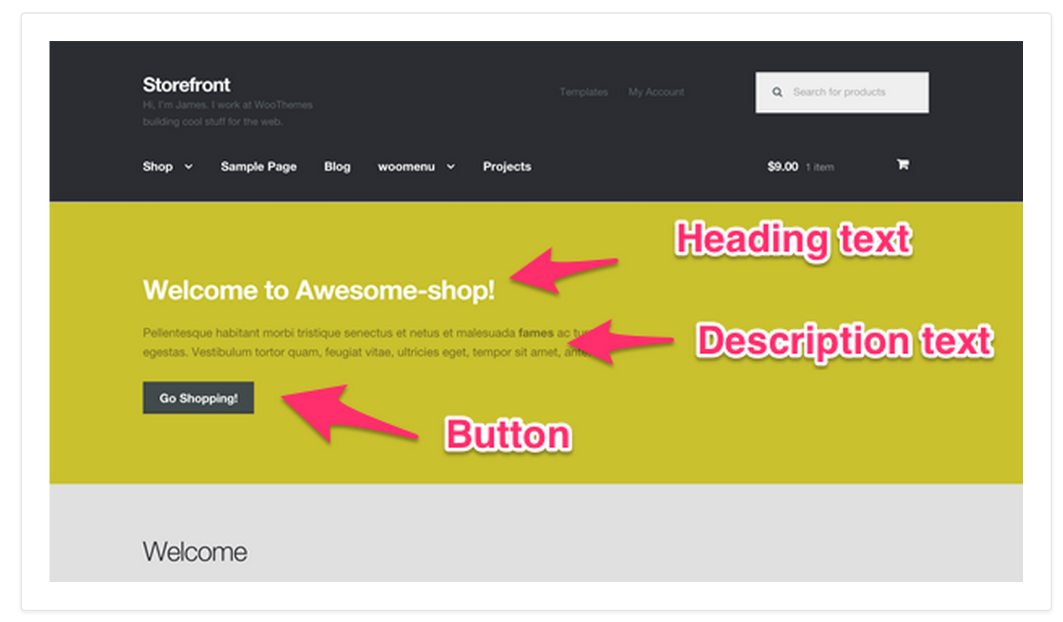 WooCommerce Storefront Parallax Hero Extension - $8